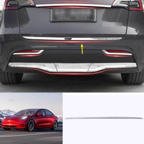 For Tesla Model Y 2020-2023 Chrome Steel Rear Tailgate Trunk Lid Strip ...
