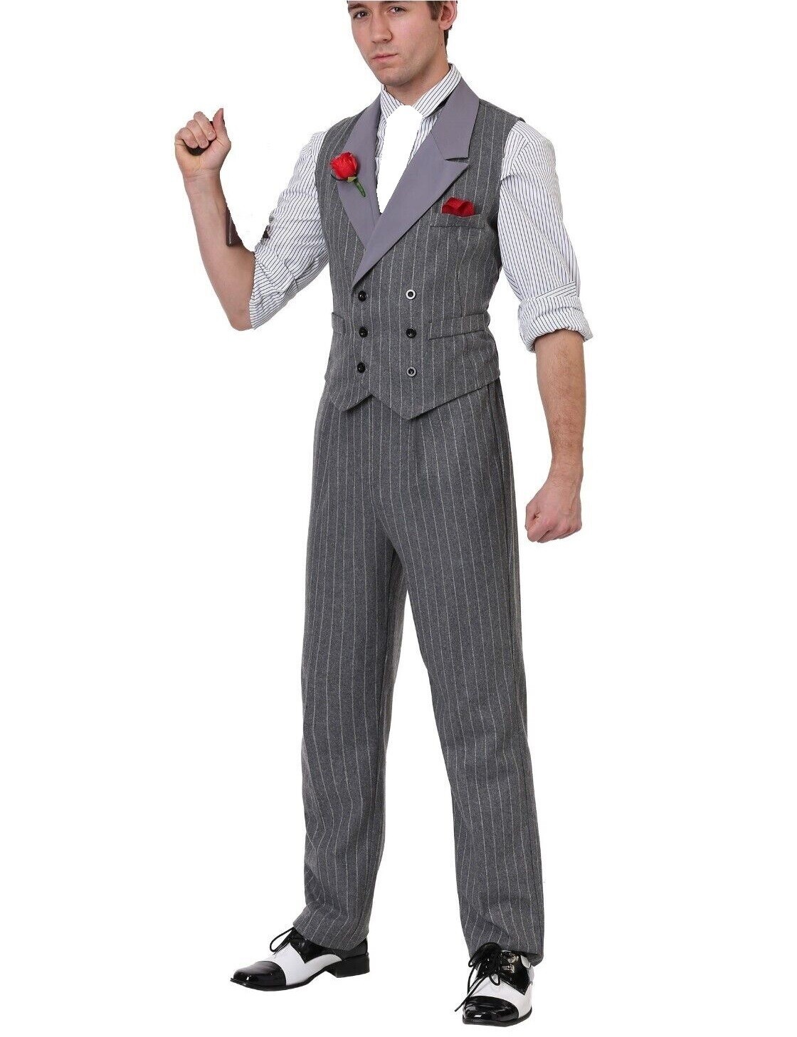 Adult Ruthless Gangster Mobster Mob Boss Mafia Costume SIZE L (Used, w ...