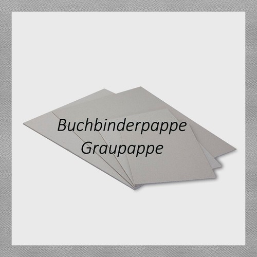 Buchbinderpappe - Graupappe DIN A5 - 20 Stück 21,0 x 14,8 cm x 1,2 mm ...
