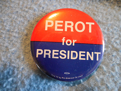 Ross Perot Pin Back Presidential Campaign President 1992 Button ...