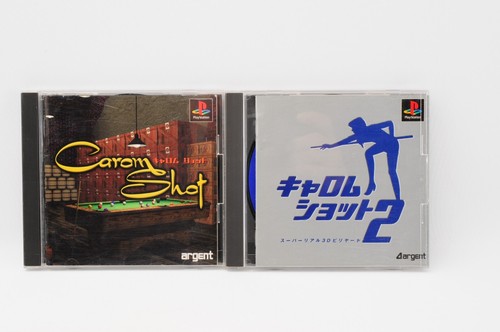 Lot 2 Carom Shot 1 2 PS1 PlayStation Japan JP Game #605 | eBay