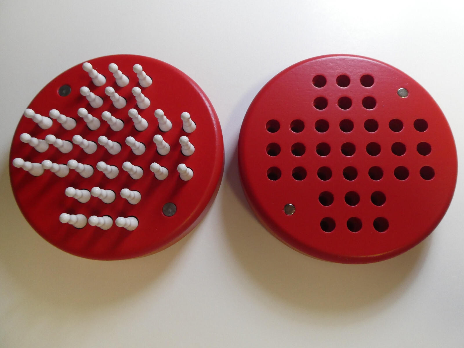 Wooden Cross Peg Solitaire Board Game - Made in Switzerland - Travel ...