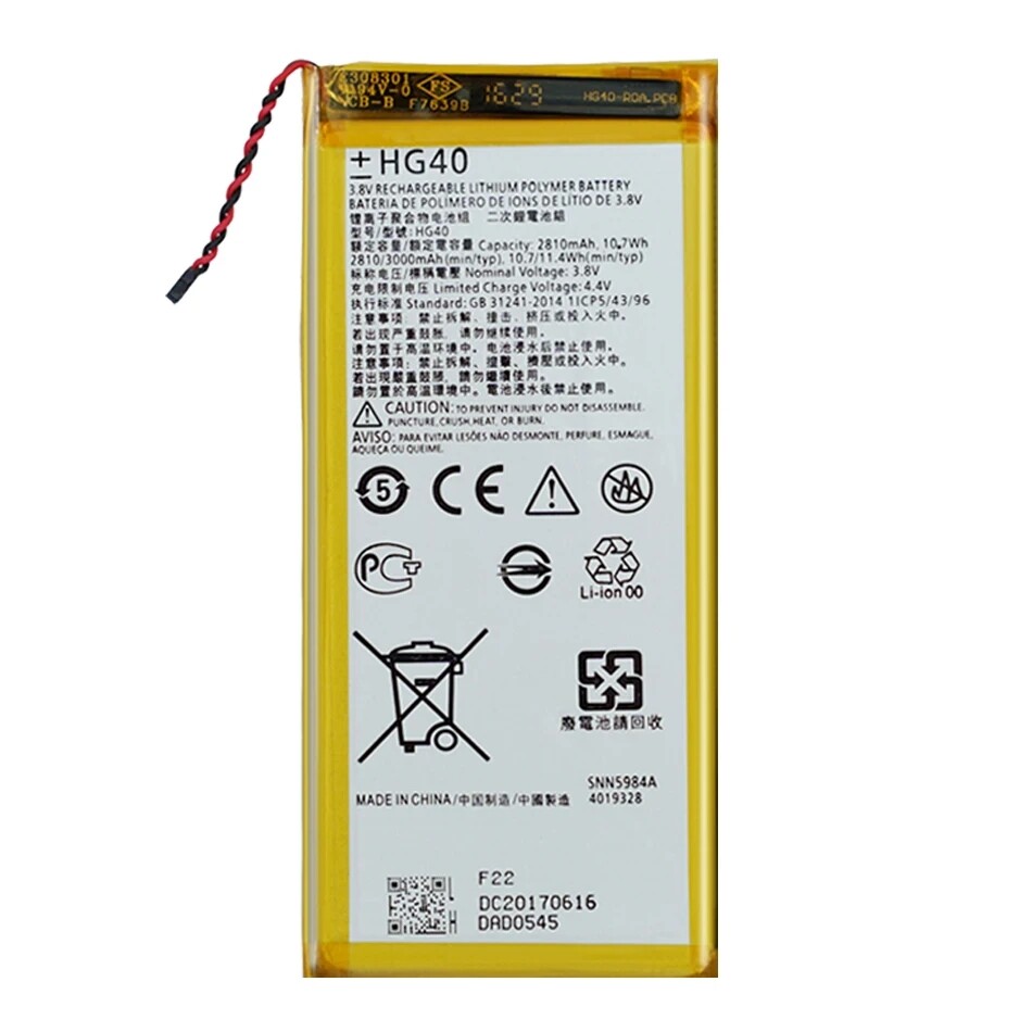 Replacement For Motorola Moto G5S Battery HG40 3000mAh XT1793 XT1794 ...