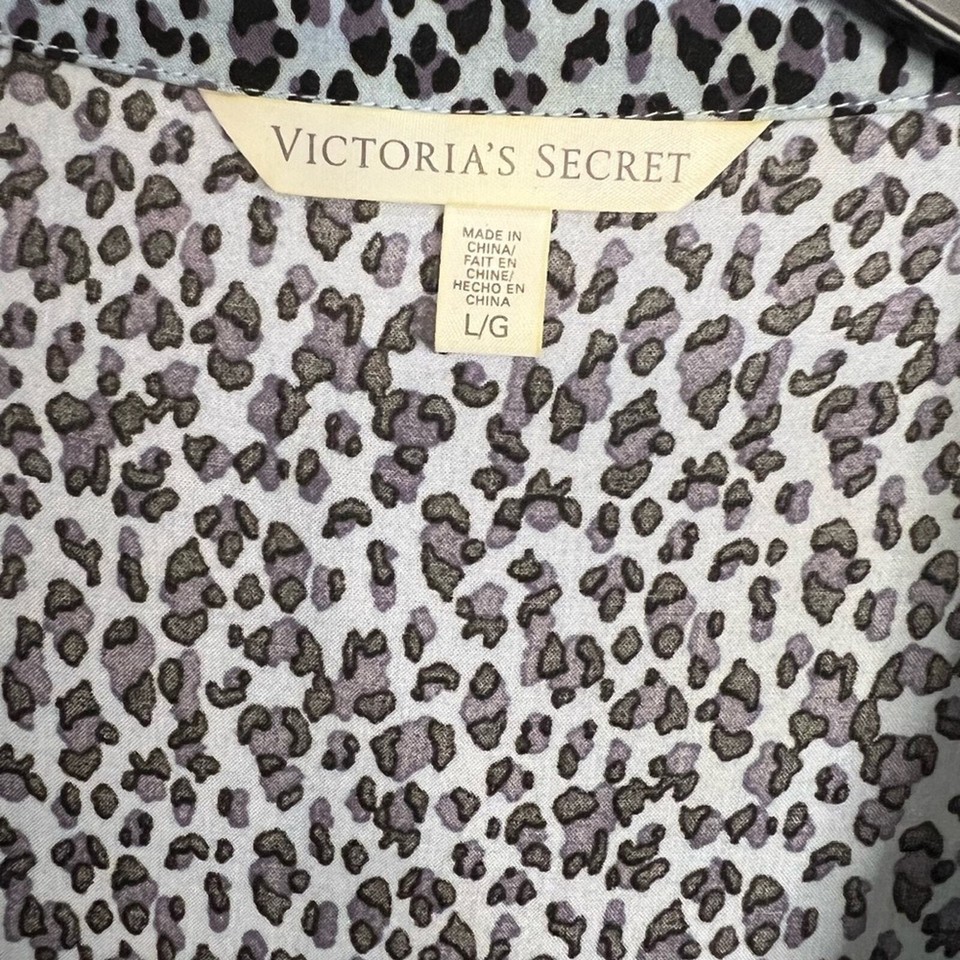 Victoria Secret Cover/Robe/Dress Blue Cheetah Print Size L | eBay
