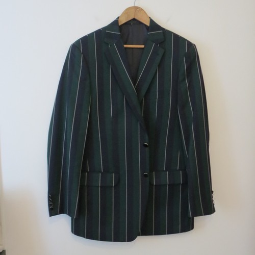 BROOK TAVERNER ROWING BOATING BLAZER 40 STRIPED JACKET NAVY BLUE GREEN ...