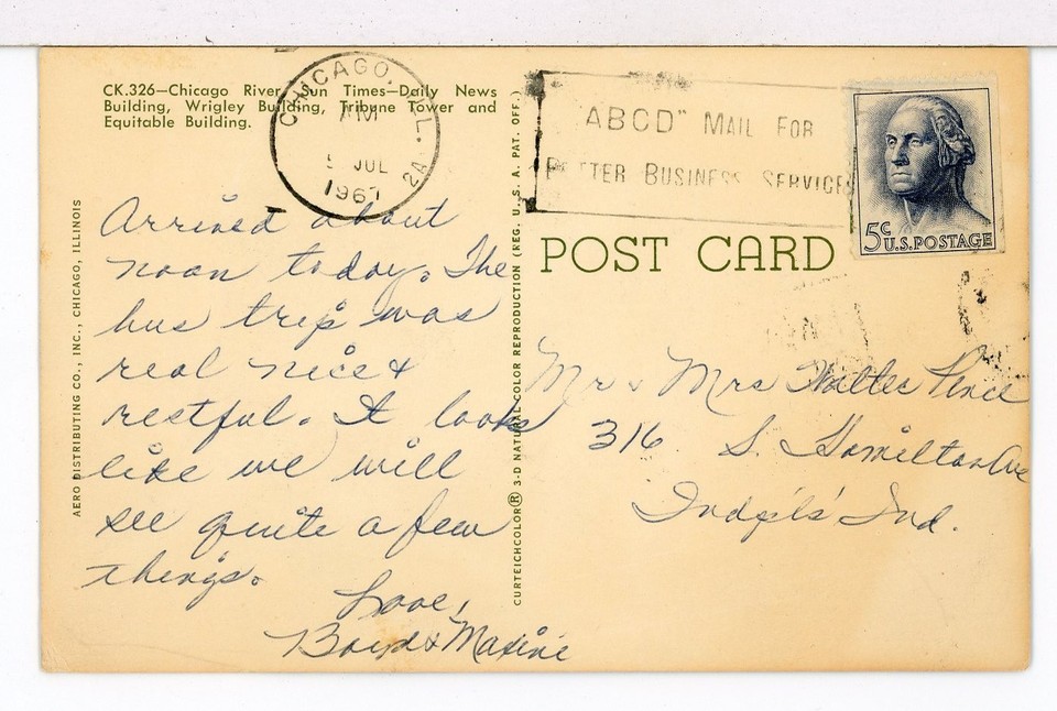 1967 - Boat on Chicago River, Sun Times-Daily News Building, Wrigley ...