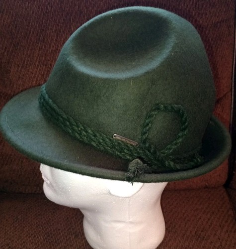 Bavaria Trachten Hat 7 3/8 Green Oktober Fest Australian Wool Authentic ...