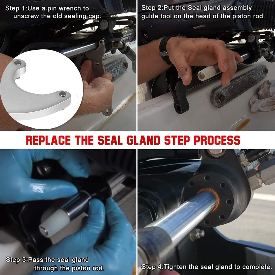 HS5157 Front Mount Hydraulic Steering Cylinder Seal Kit for SeaStar ...