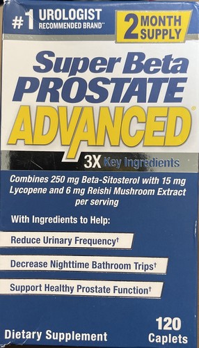 Super Beta Prostate Advanced - Dietary Supplement - 120 Caplets - Exp ...