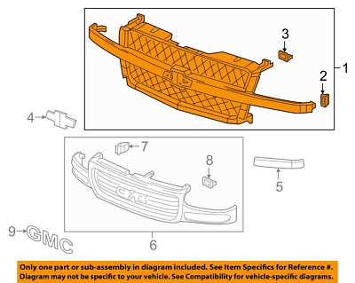 Chevrolet GM OEM 03-06 Silverado 1500-Grille Grill 88968933 | eBay