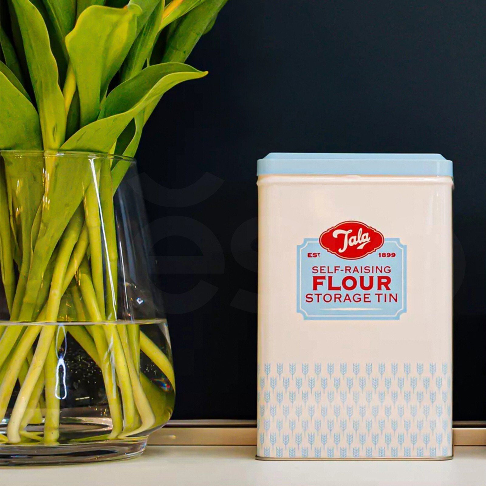 Flour Storage Plain & Self Raising Retro Style Tins Containers Kitchen ...