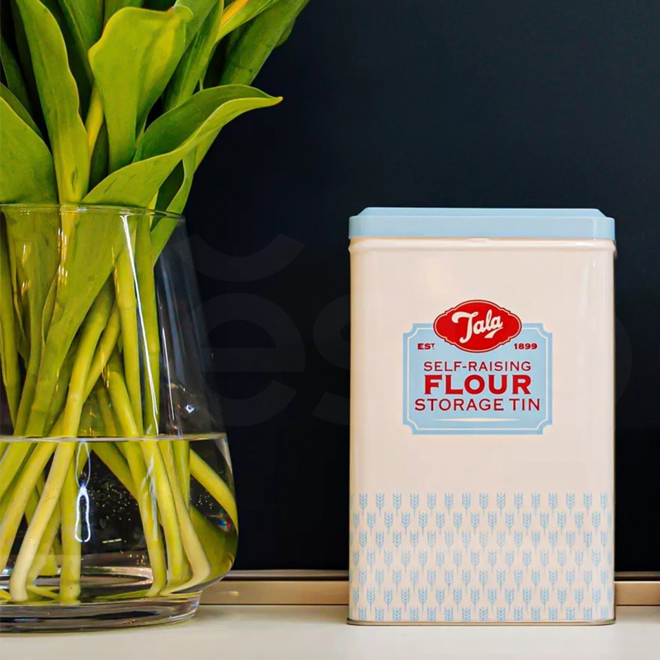 Flour Storage Plain & Self Raising Retro Style Tins Containers Kitchen ...