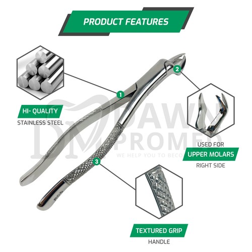 Dental Extracting Forceps 88L & 88R Molar Tooth Extraction Surgical ...