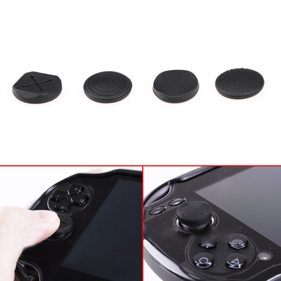 6pcs Silicone Analog Thumb Sticks Grip Cap Covers For PSV 1000 2000 PS ...