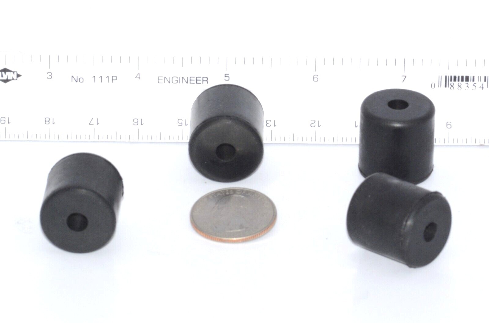 1/4" Rubber Spacer Bushing 7/8" OD x 7/8" Long EPDM Mount Isolator ...