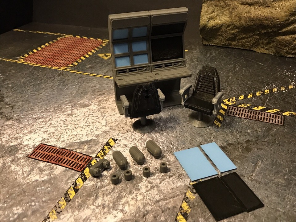1/18 Scale Military/SciFi Computer Terminals For Action Figure Diorama ...