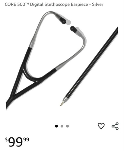 Eko CORE 500™ Digital Stethoscope Earpiece - Silver | eBay