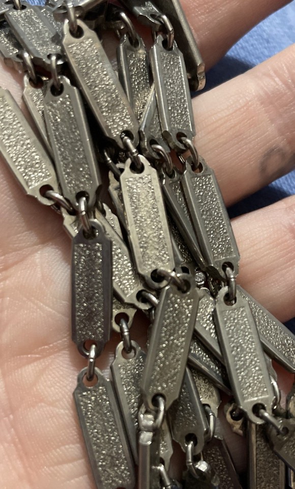 Art Deco Silver Tone Long Book Chain 50” | eBay UK