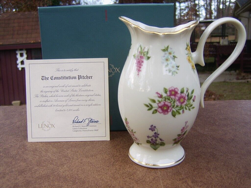 Beautiful Vintage Lenox CONSTITUTION Pitcher - Excellent Condition w ...