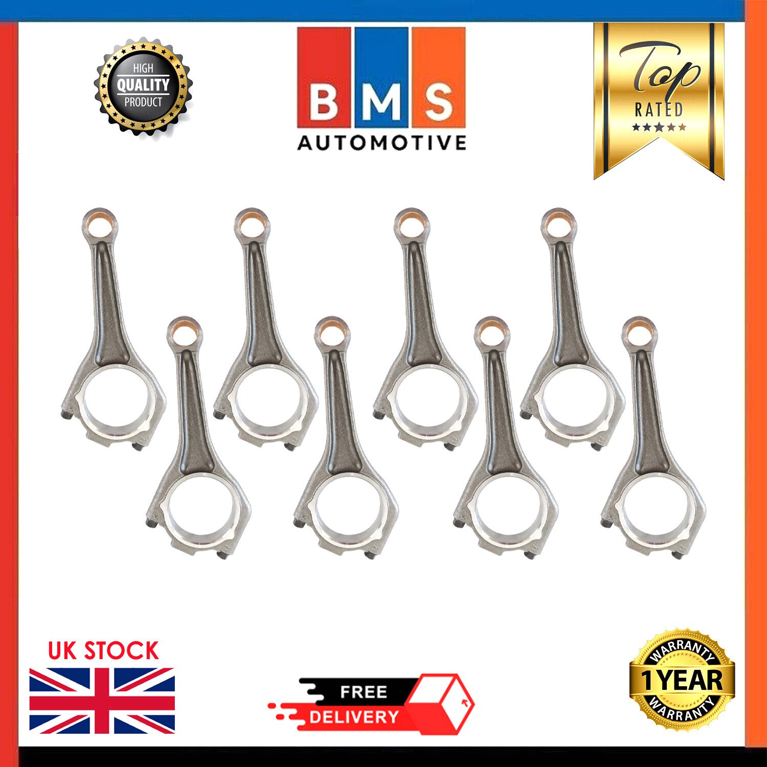 LAND ROVER RANGE ROVER 508PS 5.0 PETROL CONNECTING ROD CON ROD SET OF ...