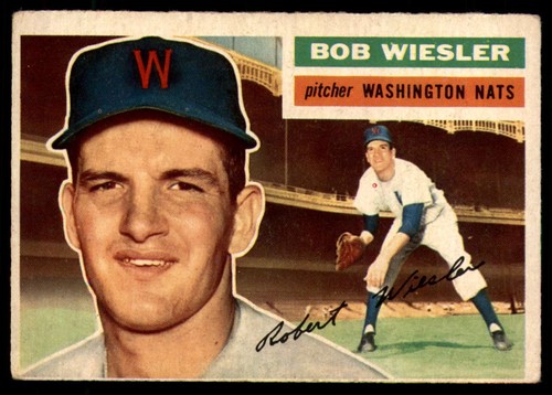 1956 Topps #327 Bob Wiesler EX RC Rookie Senators ID:59696 | eBay