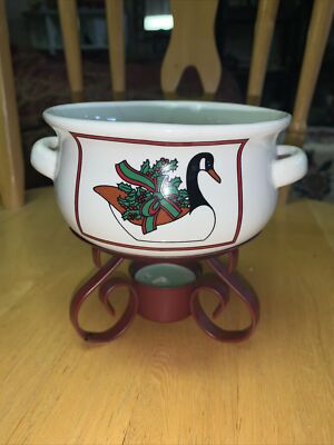 Vintage ceramic wax melt tea light warmer Potpourri Warmer Christmas ...