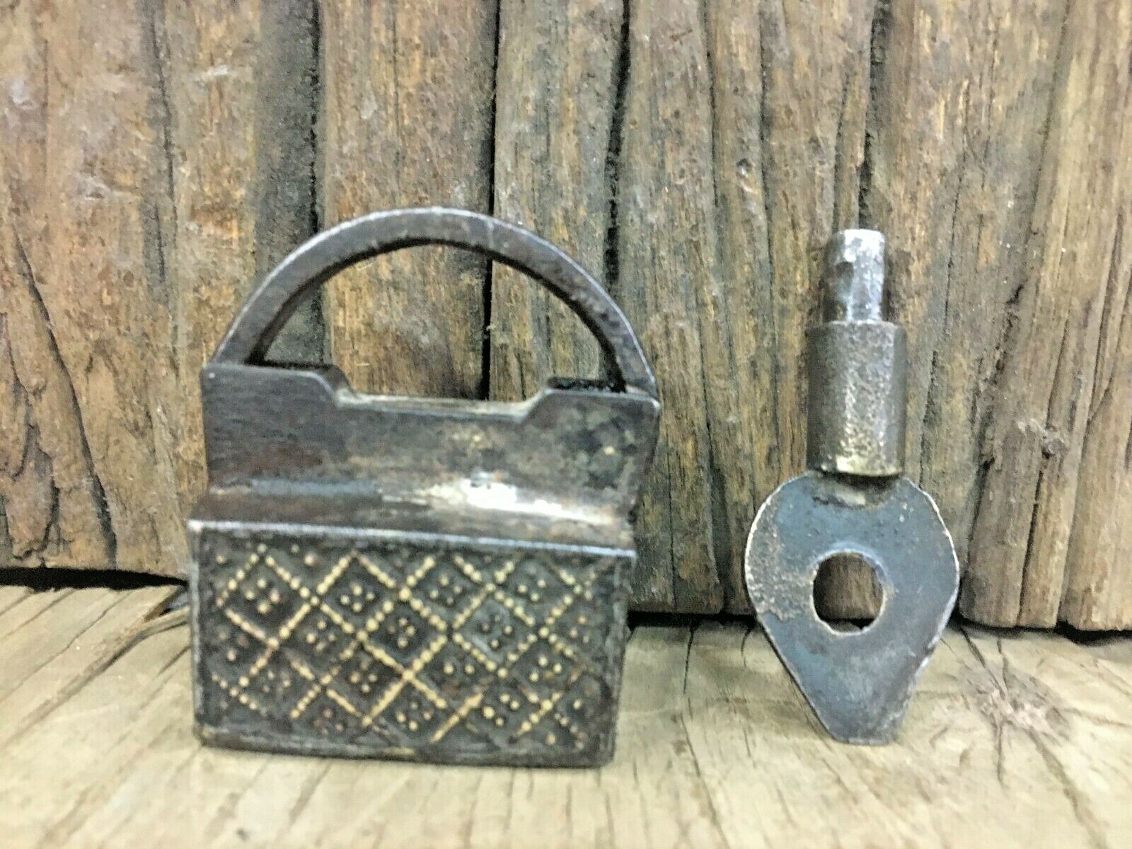 Antique Miniature Iron Handcrafted Unique Shape Engraved Screw System ...