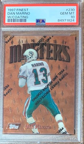 1997 Topps Finest Football #230 Dan Marino w/coating PSA 10 Low Pop | eBay