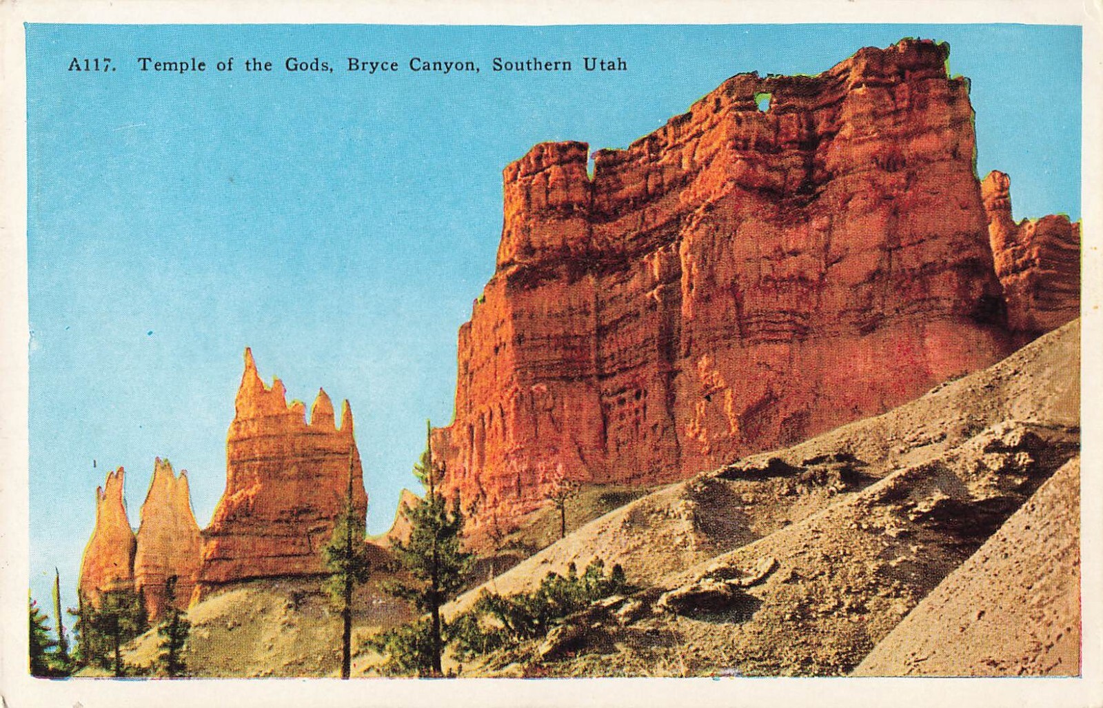 Postcard Temple of the Gods Bryce Canyon Southern Utah White Border ...