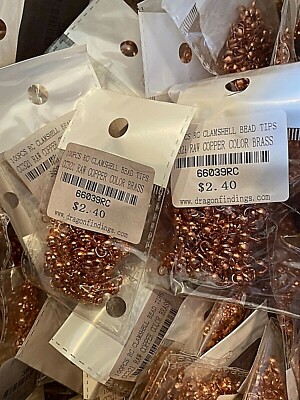 20,000 ~ 4mm Raw Copper Clamshell Bead Tips Box 466 | eBay