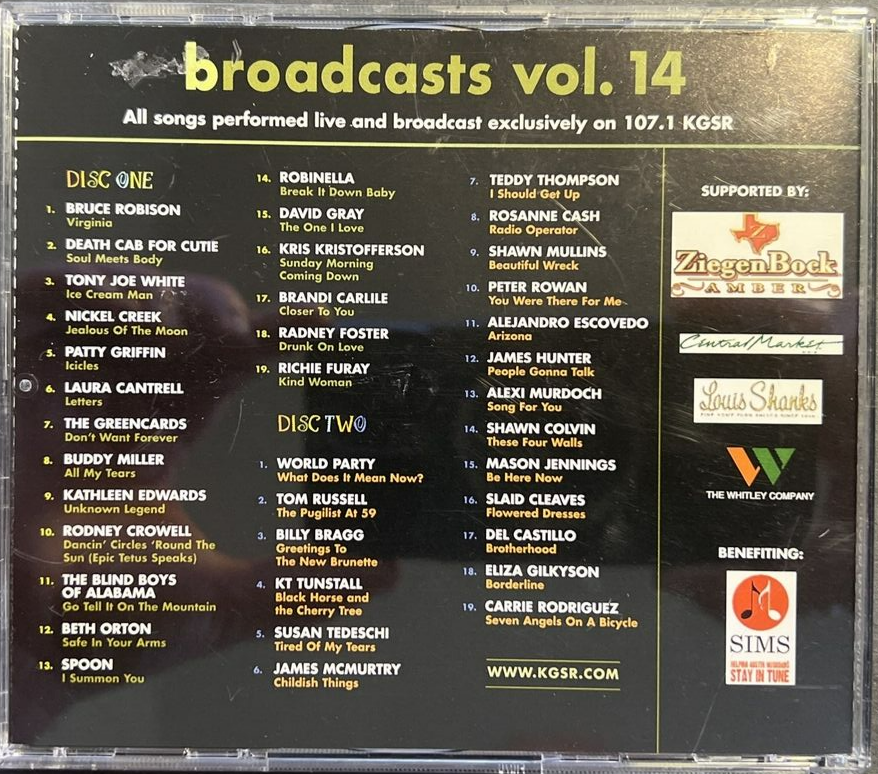 2CD 2006, 107.1 KGSR Radio Austin - Broadcasts Vol 14 - Very Good! | eBay