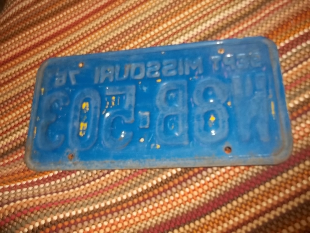 Sept !976 Missouri W8B 503 License Plate only one good for decor | eBay