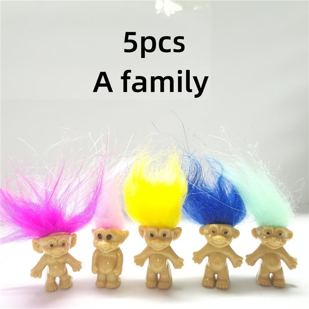 10pcs Mini Good Luck Troll Dolls Pvc Vintage Trolls Lucky Doll Action ...