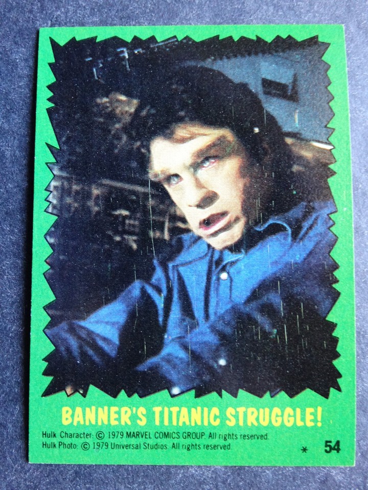 1979 Topps The Incredible Hulk TV Show Card Complete Your Set You U ...