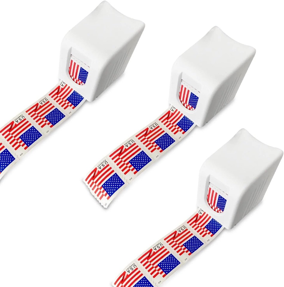 3x Postage Stamp Roll of 100 Stamps Roll Holder US Forever Home Office ...