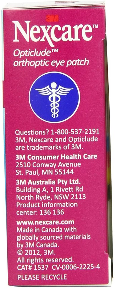 *200-Patches* 3M Nexcare Opticlude Orthoptic Eye Patch 2.44" x 1.81 ...