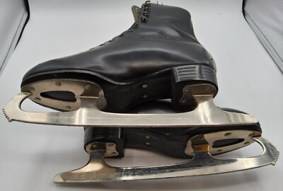 high-quality Vintage Size 4 Hyde Black Figure Skates with Sheffield ...