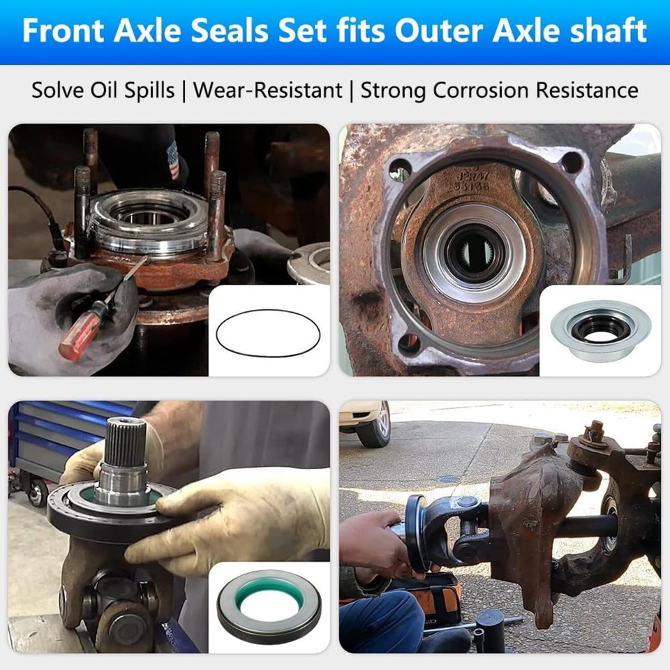 For Ford F250 F350 Superduty 2005-2014 Front Axle Seal & Greaseable U ...