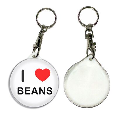 Beans I Love Heart Key Ring Round Button Badge (55mm) | eBay UK