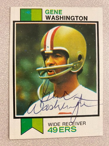 Gene Washington signed SAN FRANCISCO 49ERS card 1973 Topps | eBay