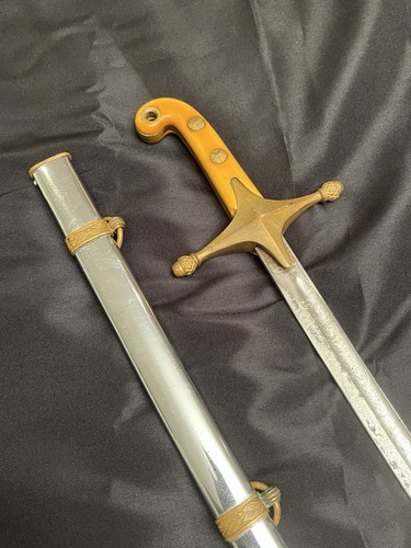 United States Marine Corps USMC Officer Mameluke Sword W/ Scabbard 1 ...