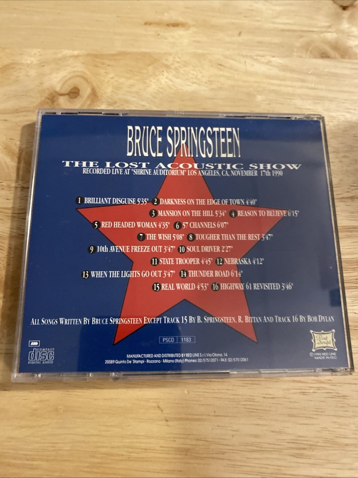 BRUCE SPRINGSTEEN The Lost Acoustic Show (CD) Christic Benefit Concert ...