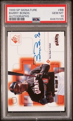 1999 SP Signature Barry Bonds Autographs PSA 10 #BB Auto San Francisco ...