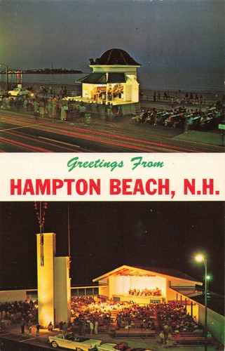 Hampton Beach New Hampshire, Greetings Sea Shell Concert Multi View VTG ...