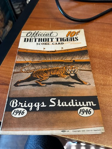 Detroit Tigers Official Score Card 1946 Briggs Stadium Rare | eBay
