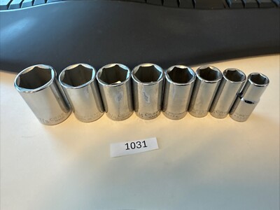 SEARS Craftsman NOS Mid-length, 3/8" Drive 8pc SAE Socket Sets USA Rare ...