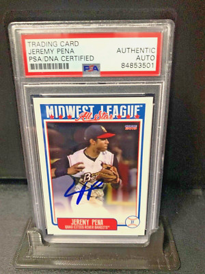 Jeremy Pena autograph signed 2019 MWL All Star baseball card PSA SLAB ...