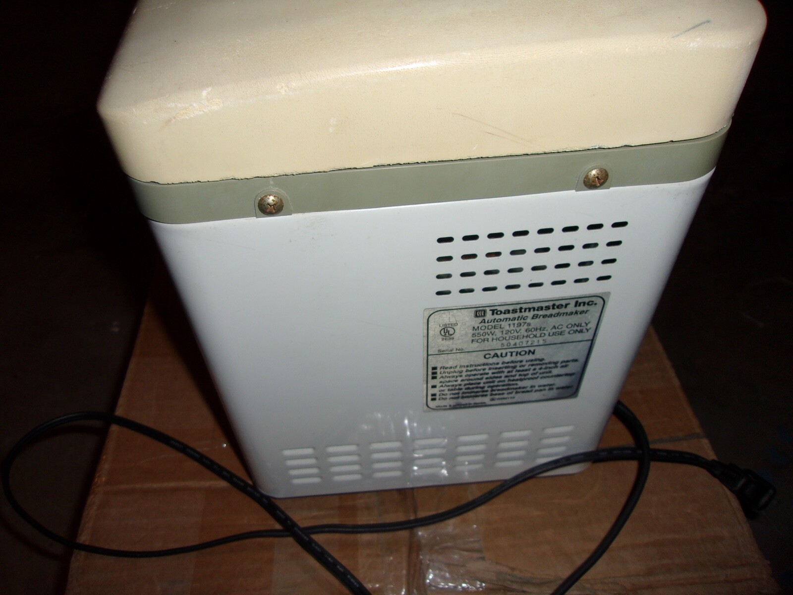 TOASTMASTER PLATINUM BREAD BUTTER MAKER 1197S | eBay