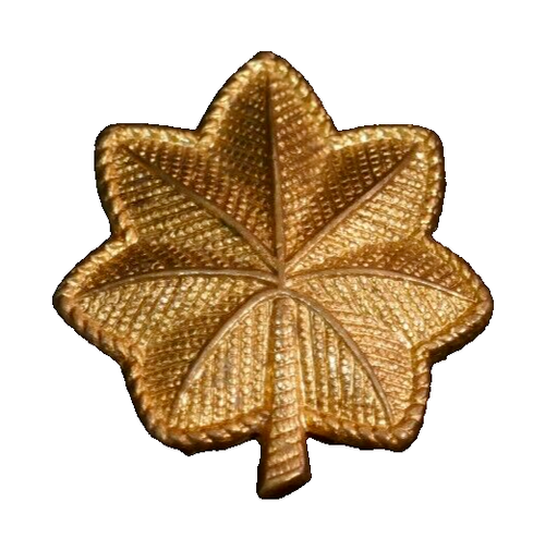 WW2 US Army AAF Major's Leaf Rank Insignia Pin Back NS Meyer Shold-R ...