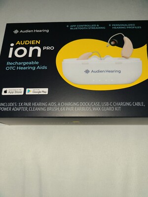 NEW! Audien BTE (Behind the Ear) Rechargeable OTC Hearing Aid A2 RIC ...